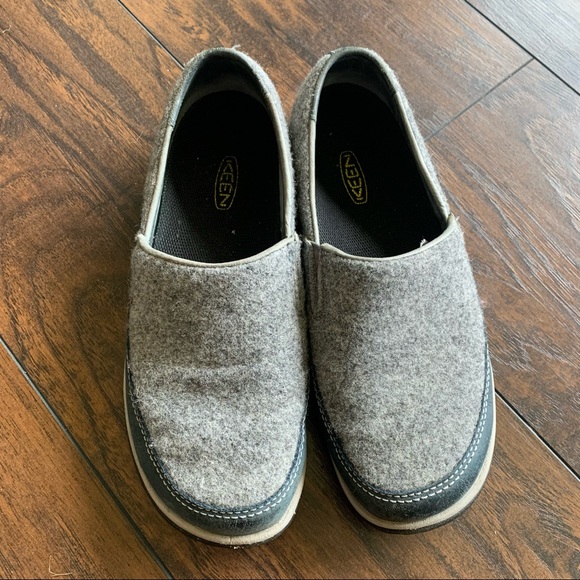 Chaco | Shoes | Chaco Sloan Wool Loafer Slip On Flats Gray Blue Grip ...